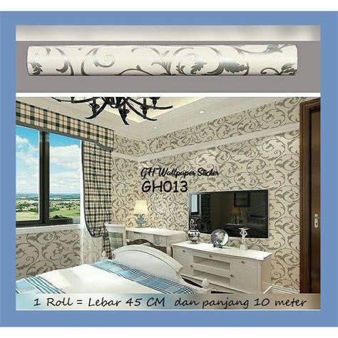Jual Wallpaper Stiker Ukuran 45 Cm X 8 Meter Motif Batik Wallpaper