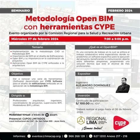 Seminario Metodología Open BIM con herramientas CYPE