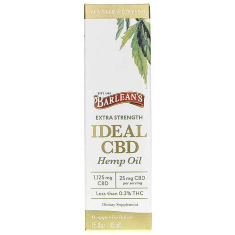 Extra Strength Ideal Cbd Hemp Oil Barleans Organic Oils