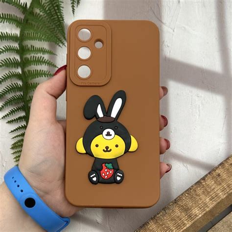 قاب گوشی Galaxy S23 Fe سامسونگ سیلیکونی عروسکی برجسته طرح تدی محافظ لنز