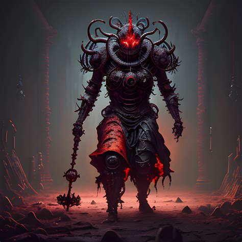 A Cosmic Horror Eldritch Mech God Killer Chef Wearing A Medieval