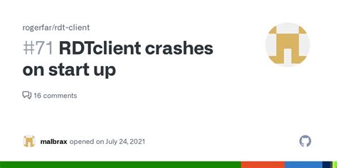 Rdtclient Crashes On Start Up · Issue 71 · Rogerfarrdt Client · Github