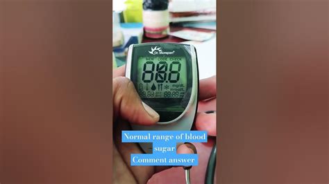 Glucometer Commentsnormal Range Of Blood Sugar Youtube