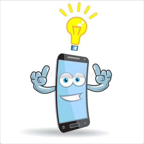 Vector Cell Mobile Mascot Stock Vector Illustration Of Device 34059122