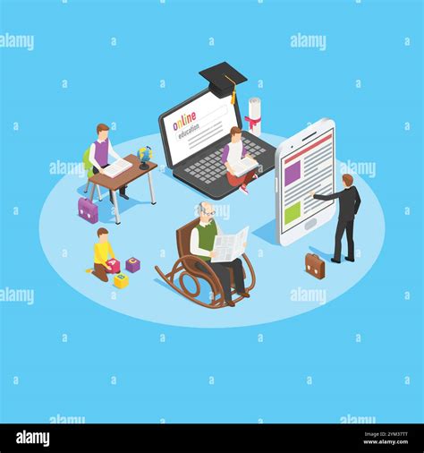 Diverse People Of All Ages Learning Online And Offline Using Technology And Traditional Methods