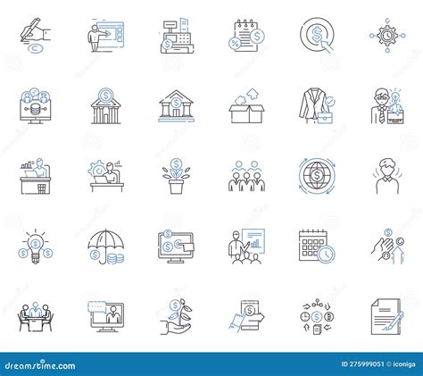 Knowledge Acquisition Line Icons Collection Learning Understanding
