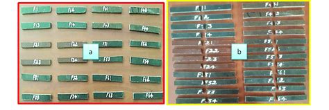 Composite Specimens For Flexural Test A Before Test B After Test