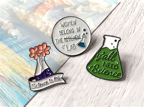 Chemistry Science Enamel Pin Stem Badge Pin Lapel Pin Collar Pin