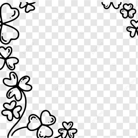 Leaf Line Art Border