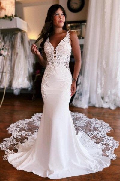 Long Sleeves Mermaid Sweetheart Tulle Lace Wedding Dress With Sweep