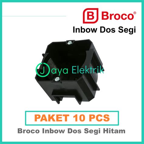 Paket Isi 10 Broco Inbow Doos Segi Persegi Hitam Tanam B10153 Harga