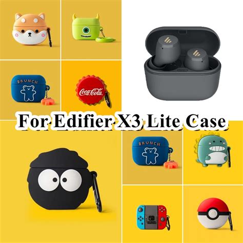 【future Star】for Edifier X3 Lite Case Couple Cute Cartoon Soft Silicone Earphone Case Casing