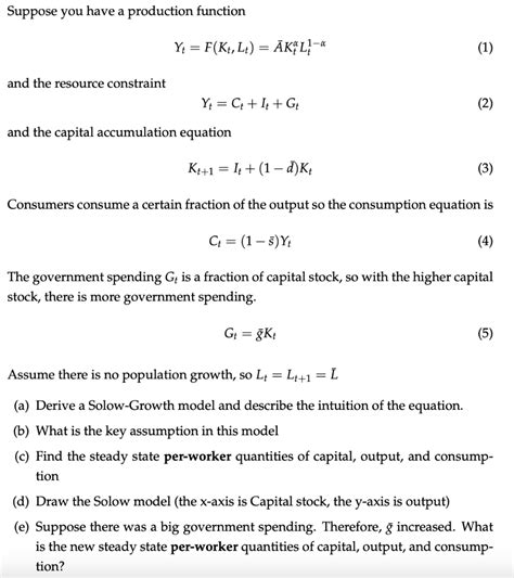 Suppose You Have A Production Function Chegg