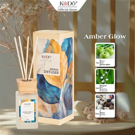 Amber Glow Perfume Essential Oil Diffuser Rod Set Kodo