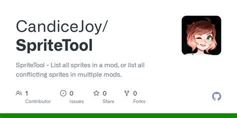 Github Candicejoyspritetool Spritetool List All Sprites In A Mod