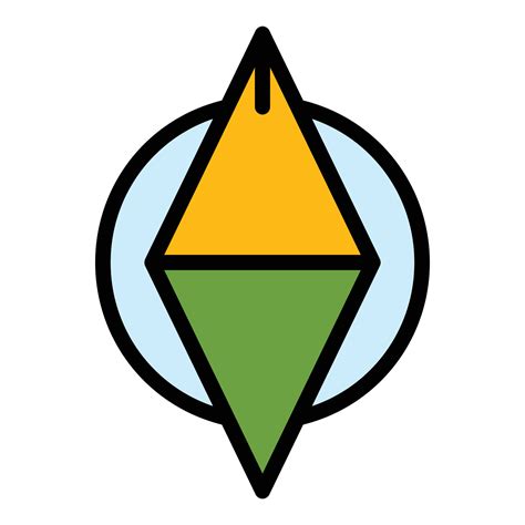 Quest Compass Icon Color Outline Vector 15146705 Vector Art At Vecteezy
