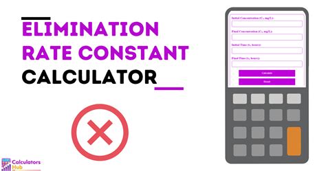 Elimination Rate Constant Calculator