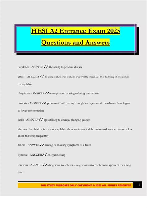 Hesi A2 Entrance Exam 2025 Questions And Answers Hesi A2 Stuvia Us