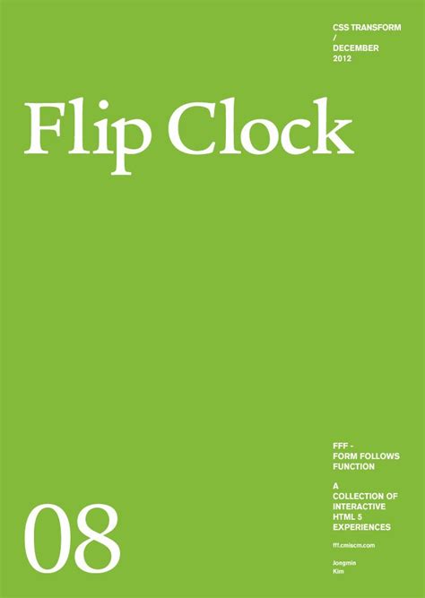 Form Follows Function Flip Clock Design Goodies Data Design Beautiful Websites