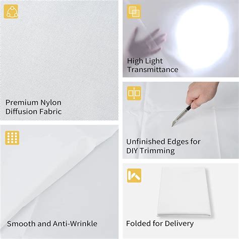 2 Yard Nylon Silk White Light Diffuser Fabric For Photography Softbox