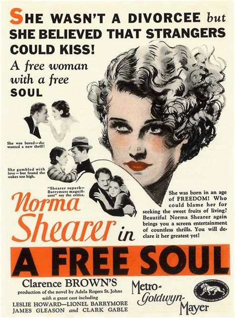 A Free Soul 1931 Norma Shearer Clark Gable Lionel Barrymore
