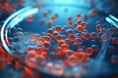 Examining Bacteria Under A Microscope Extreme Closeup Generative Ai