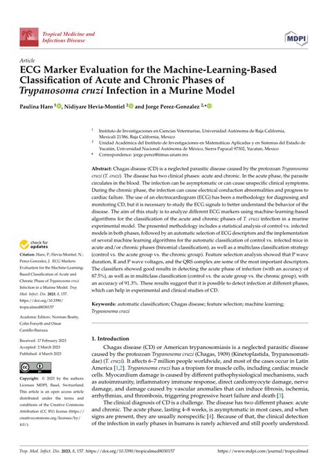 Pdf Ecg Marker Evaluation For The Machine Learning Based