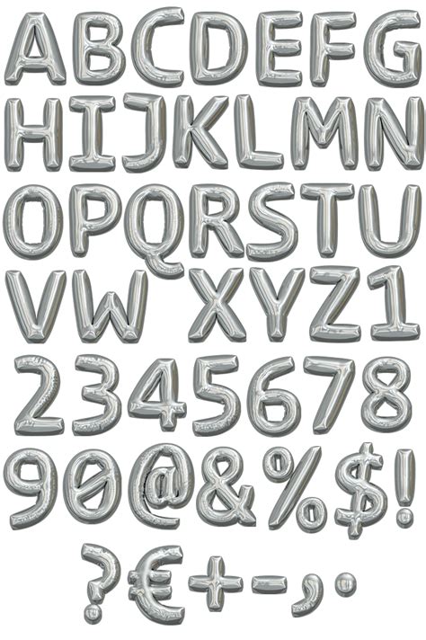 Metallic Balloon Font Handmadefont