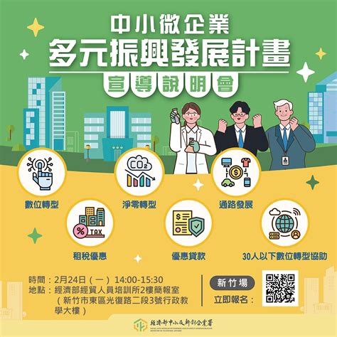 經濟部中小及新創企業署 【政策簡單說】🚀 2025中小微企業多元振興發展計畫說明會 新竹場 🚀 第一階段