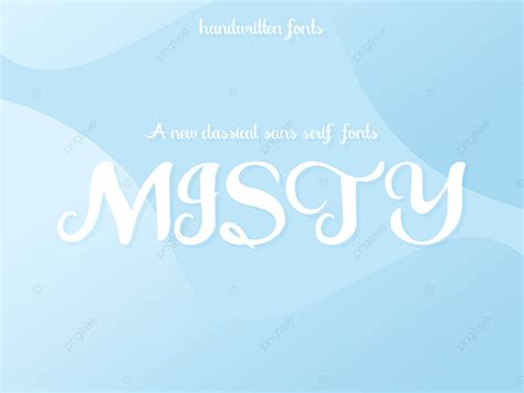 Misty Font And Text Generator Pngtree