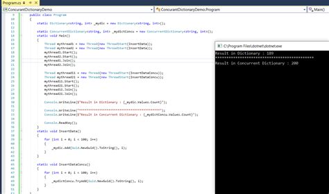 ConcurrentDictionary In C