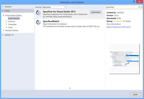 Installing SpecFlow In Visual Studio 2013 Premium And Up Gerbens Blog