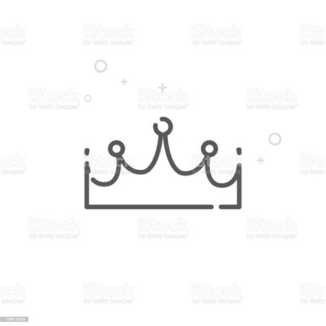 로얄 크라운 벡터 라인 아이콘 기호 그림 서명 밝은 추상 기하학적 배경 편집 가능한 스트로크 개성 개념에 대한 스톡 벡터 아트 및 기타 이미지 Istock