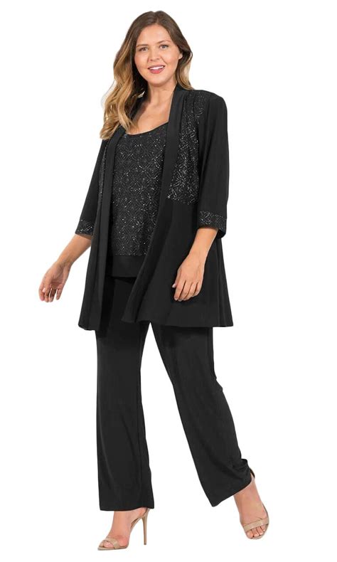חליפת מכנסיים לנשים לערב מידות גדולות