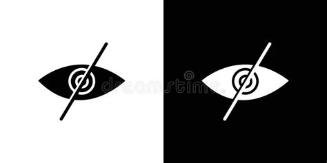 Hide Icon Isolated Flat Vector In Outline Stock Illustration