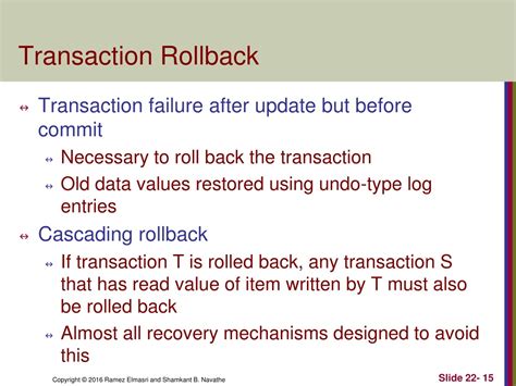 ppt chapter 22 database recovery techniques powerpoint presentation