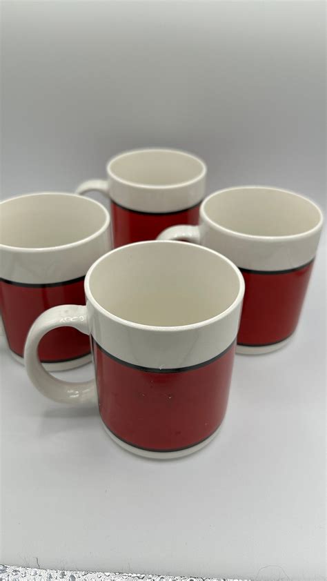 Vintage Coca Cola Mugs Set Of 4 Etsy