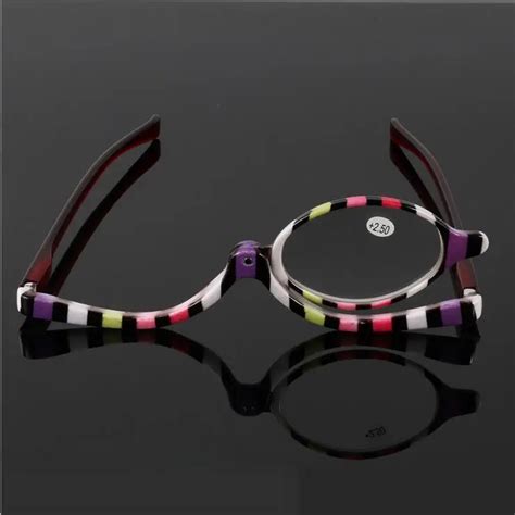 Readers Magnifying Makeup Glasses Eye Make Up Spectacles Flip Down Lens