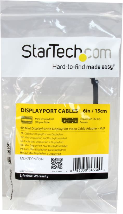 Startech Displayport Mini Dp Adapter Mdp2dpmf6in Kaufen