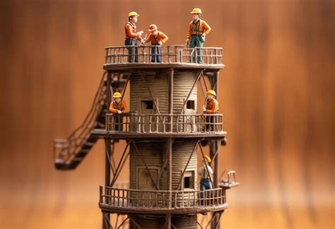 Premium AI Image Miniature Of Construction Workers Doing Their Job