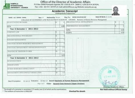 Academic Transcript 1 Ppt