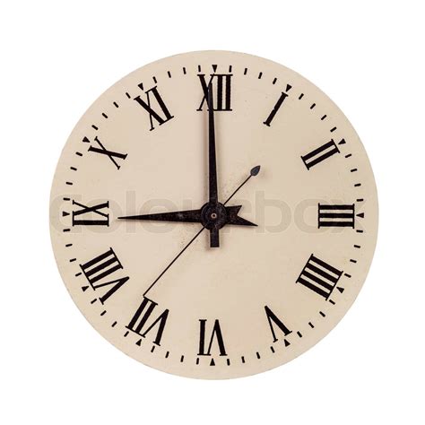 Vintage Clock Face Showing Nine Oclock Stock Image Colourbox