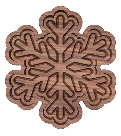 Winter Snowflake Platter Svg For Cnc Router File Individual Svg Eps