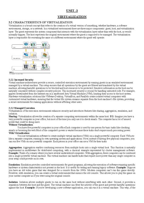 Virtualization Cloudcomputing Unit Virtualization 3 Characteristics