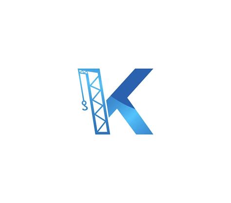 Premium Vector K Construction Logo Design Concept