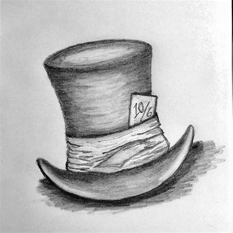 Mad Hatter Top Hat Drawing