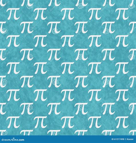 Teal и белая предпосылка повторения картины плитки дизайна символа Pi