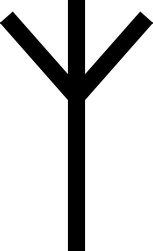 Algiz Rune Royalty Free Vector Image Vectorstock