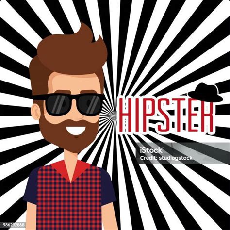 남자 스타일 Hipster 문자 남성상에 대한 스톡 벡터 아트 및 기타 이미지 남성상 남자 선글라스 Istock