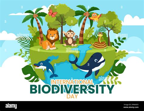 Journée Mondiale De La Biodiversité Sur Lillustration 22 Mai Avec